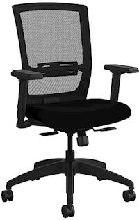 OFFICE CHAIR ALLSTEEL QUIP ERGONOMIC MESH SWIVEL 300 LBS CAPACITY BLACK STNOBLK